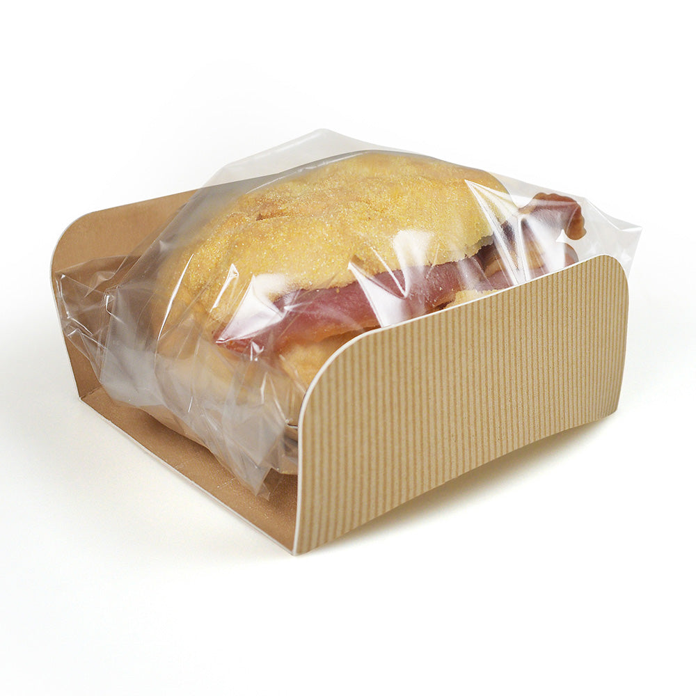 HandRAP w/fog-resistant film for hot square sandwiches – ProAmpac